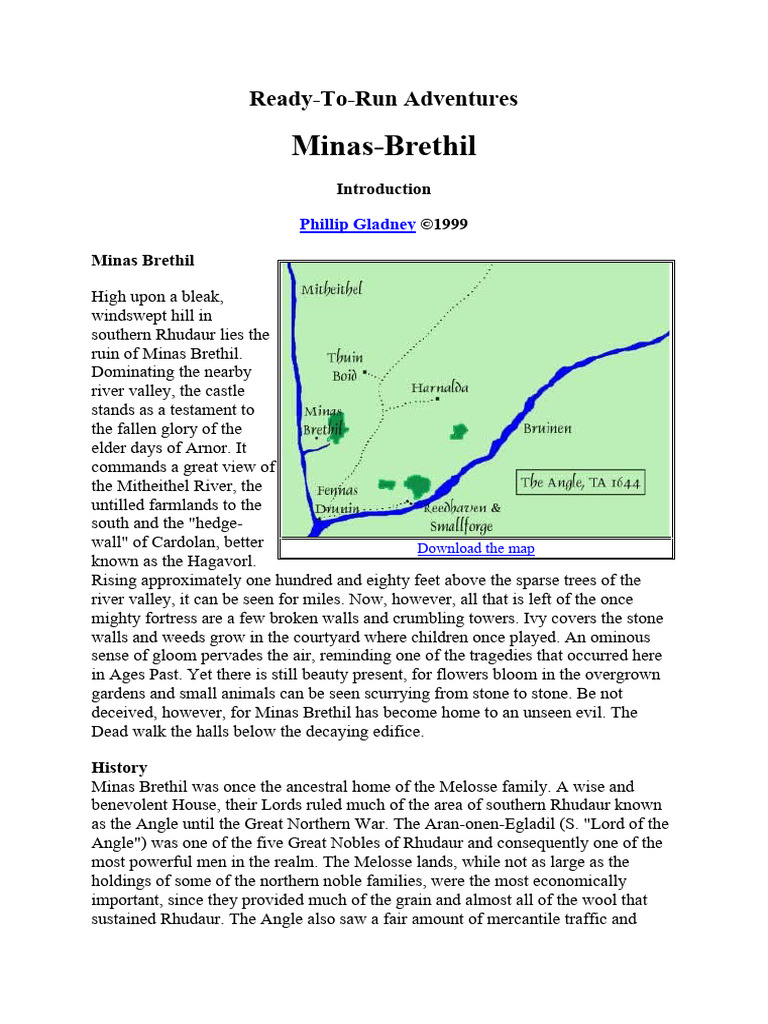 Minas Brethil: A Dark Adventure Setting | PDF | Dwarf (Dungeons ...