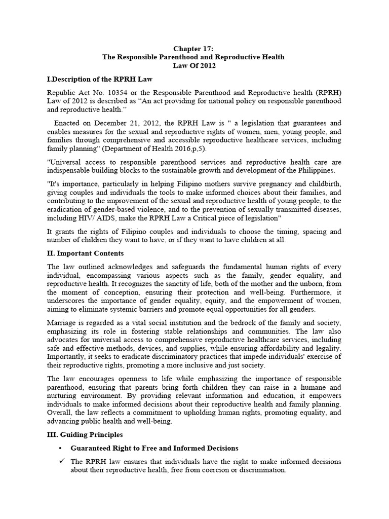 RPRH | PDF | Family Planning | Violence