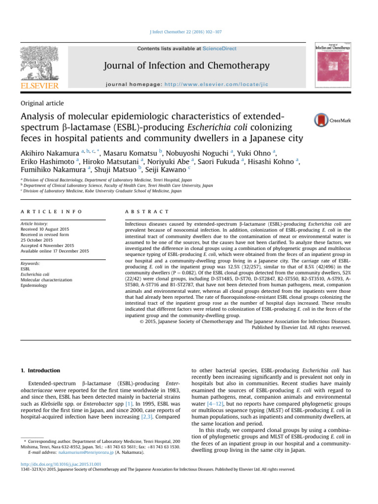 Analysis of molecular epidemiologic characteristics of extended ...