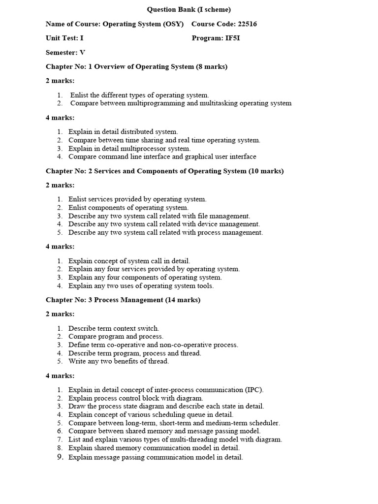 Osy (22516) Ut1 QB 030819 | PDF | Computers | Technology & Engineering