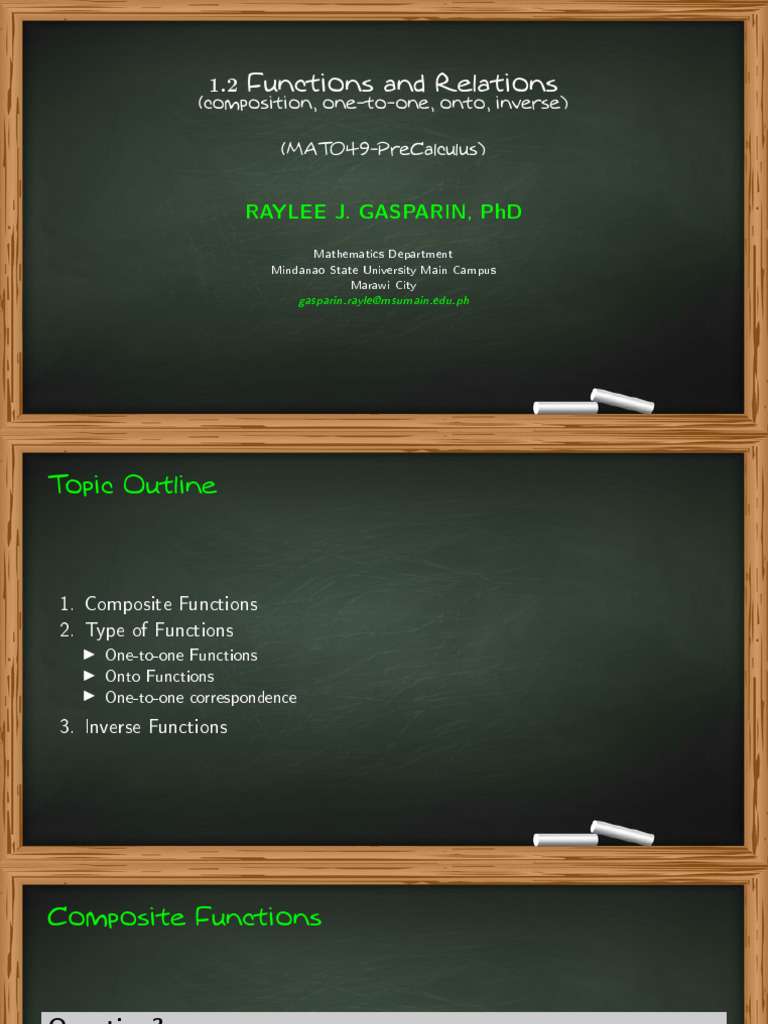 1.2 Functions and Relations Part 2 | PDF | Function (Mathematics) | Analysis