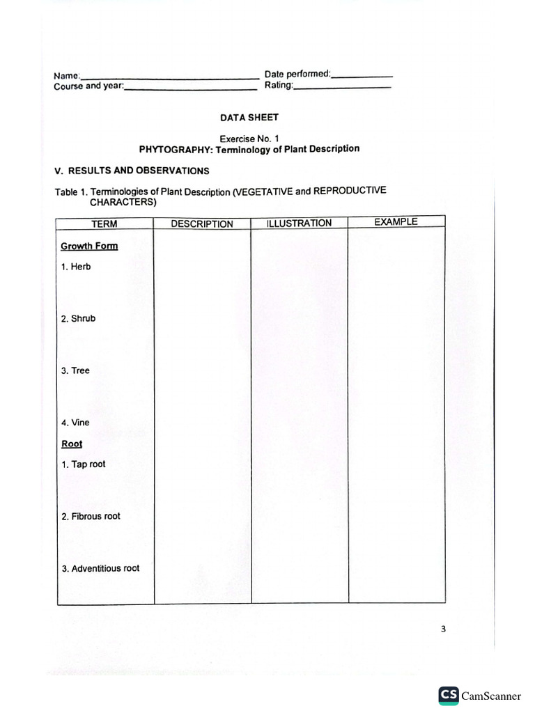 Exercise 1 Data Sheet | PDF Exercise 1 Data Sheet | PDF