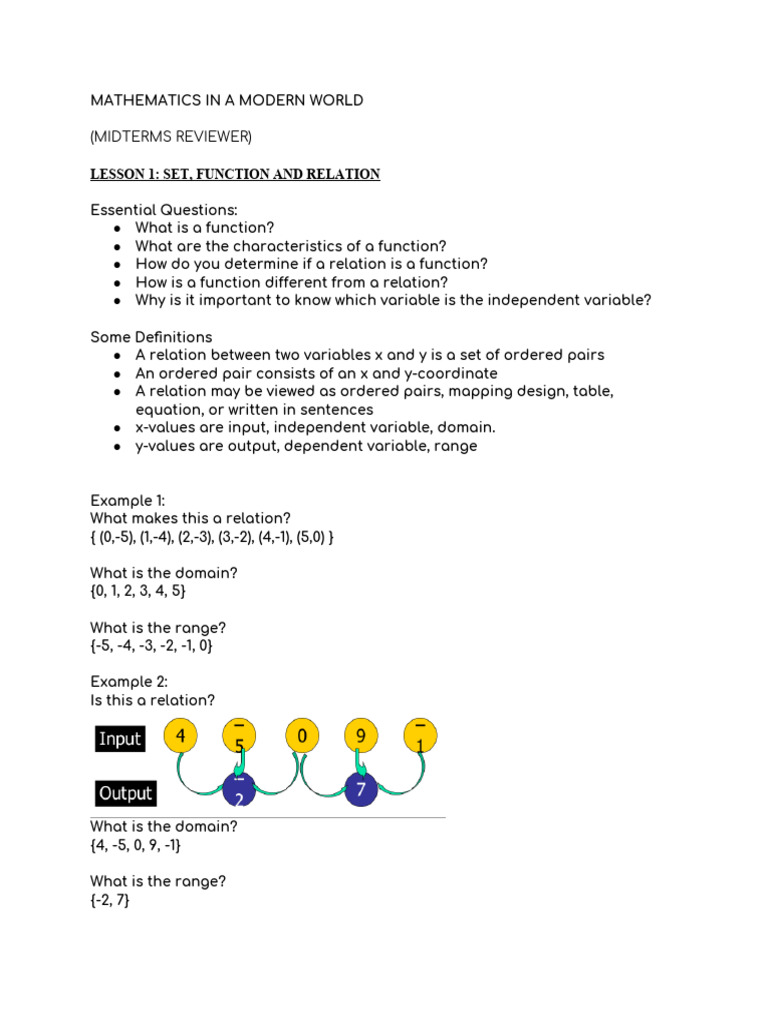 MATH-REVIEWER | PDF | Inequality (Mathematics) | Function (Mathematics)