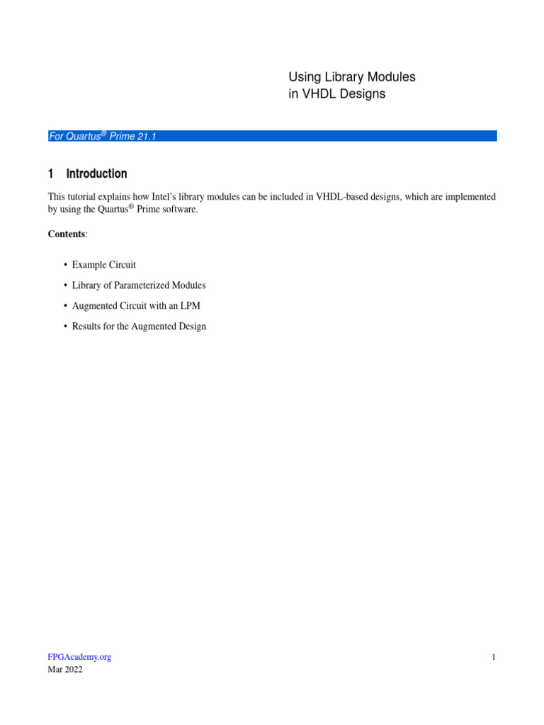 Using Library Modules VHDL | PDF | Vhdl | Library (Computing)