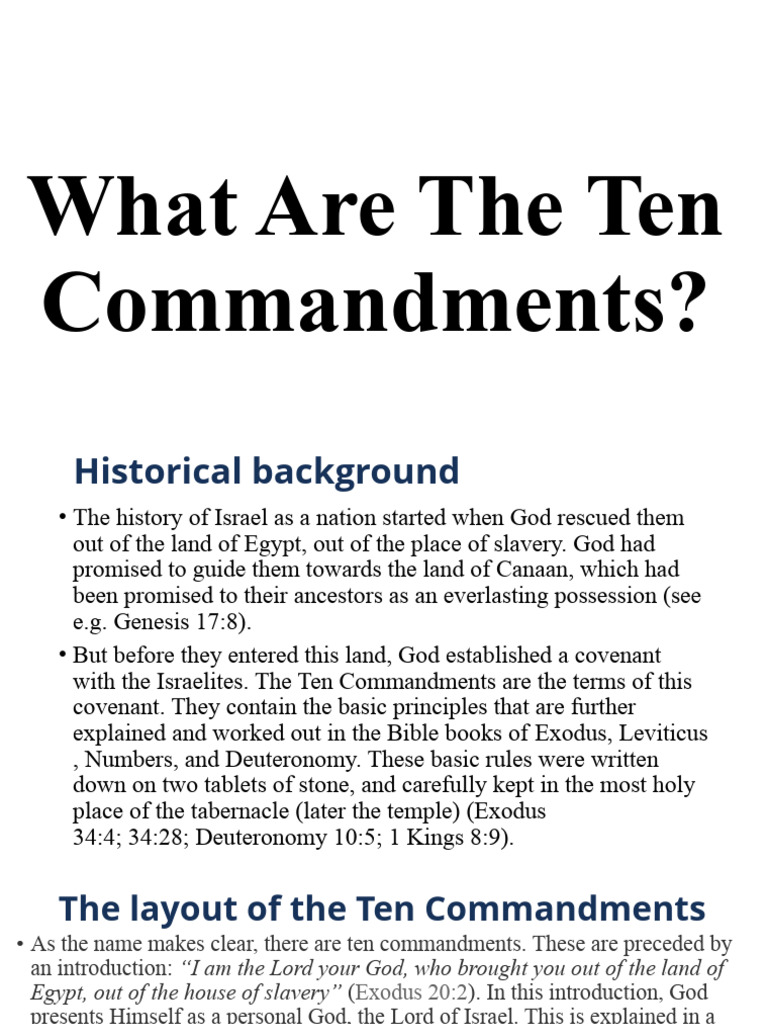 What Are The Ten Commandments Grade 8 CL | PDF | Ten Commandments | Book Of Exodus