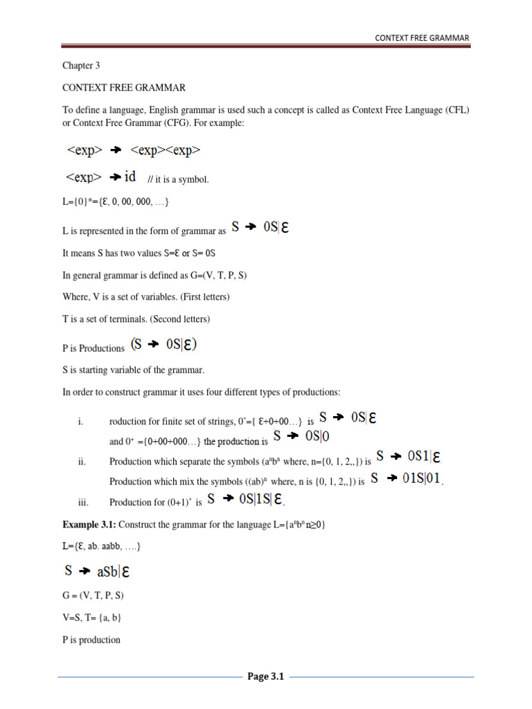 Module 3 ContextFreeGrammar | PDF | Language Mechanics | Theoretical Computer Science