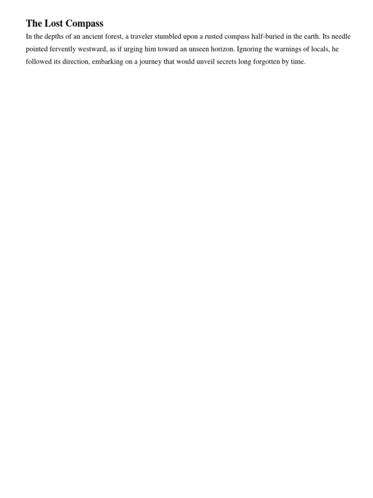 Lost Compass | PDF
