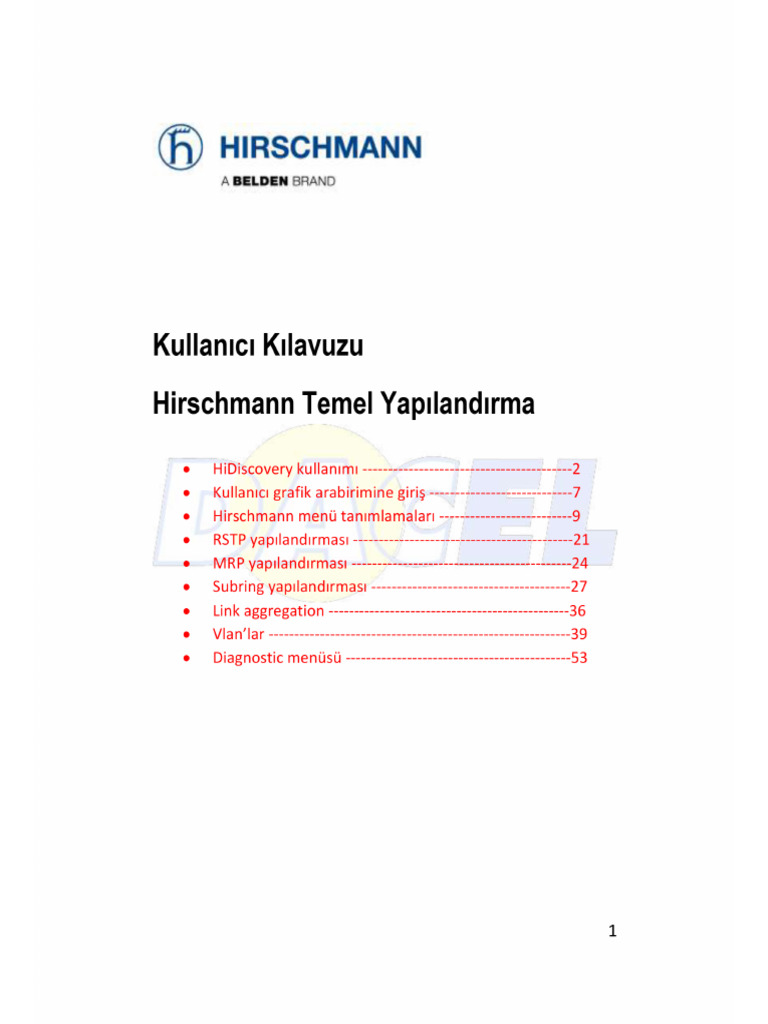 Hirschmann-Kullanici-Kilavuzu - Hirschmann-Kullanici-Kilavuzu | PDF