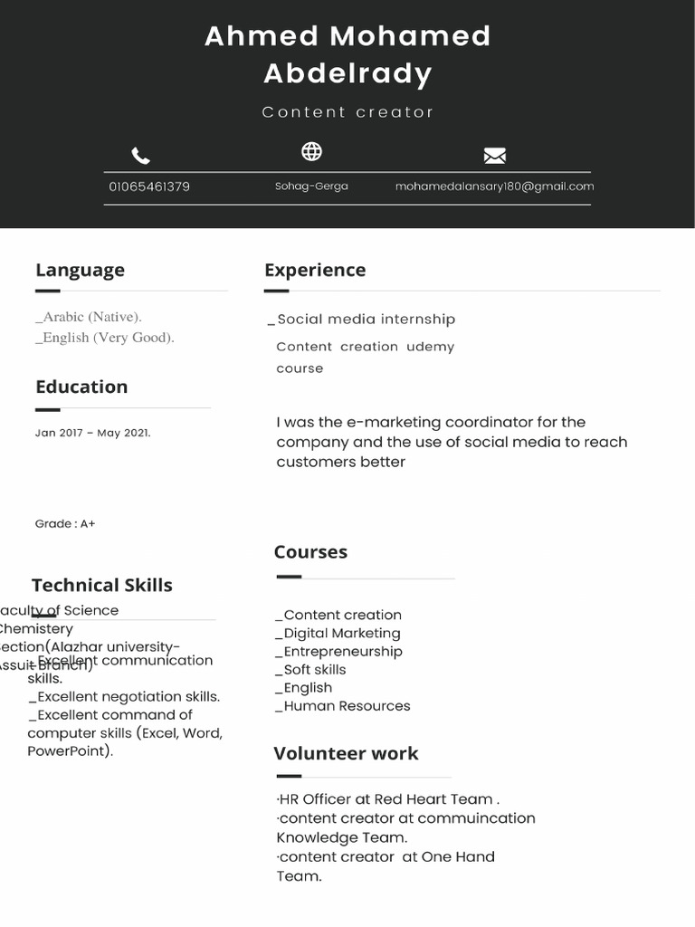 Ahmed Content Creator | PDF