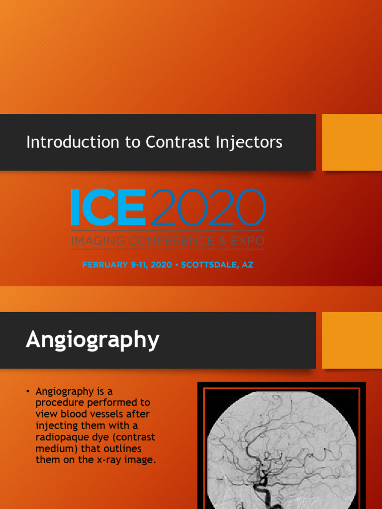 Introduction To Contrast Injectors | PDF | Angiography | Syringe
