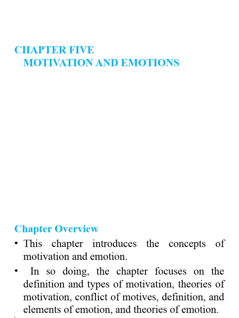 Modular Chpater Five Emotion and Motivation | PDF | Motivational | Motivation
