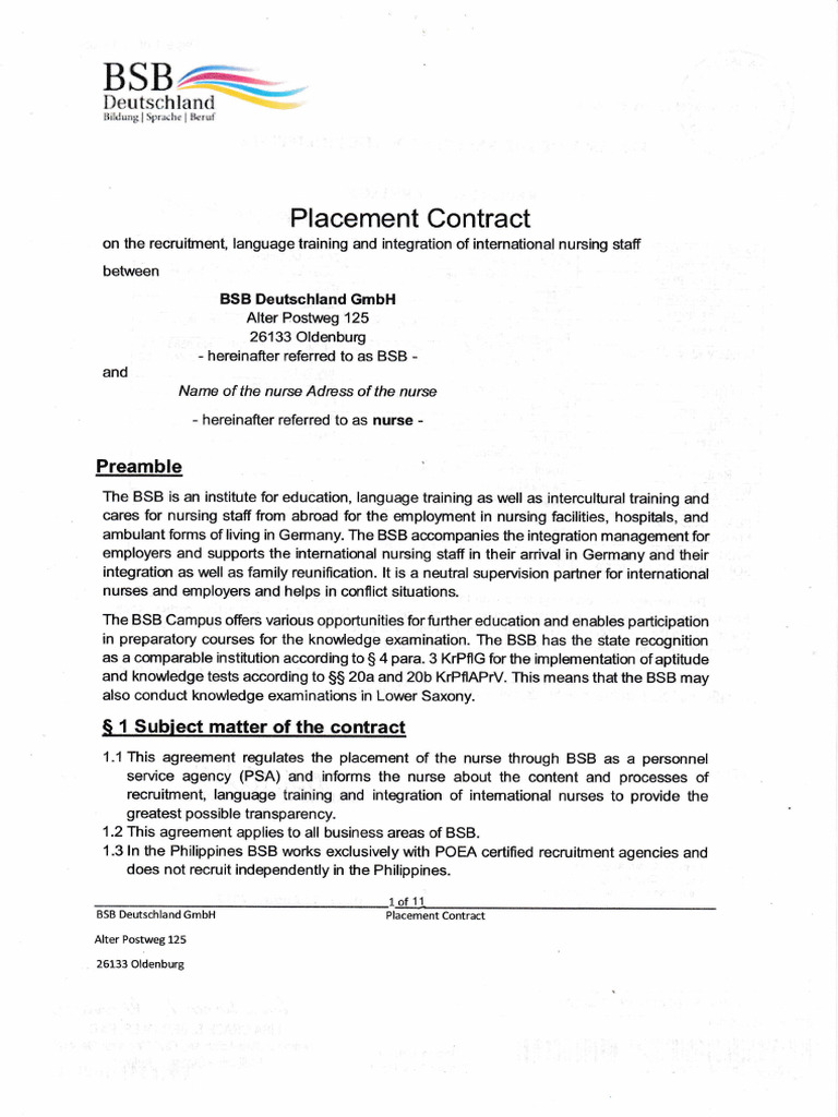 BSB Placement Contract - 20240215 - 0001 Revised | PDF | Legal ...