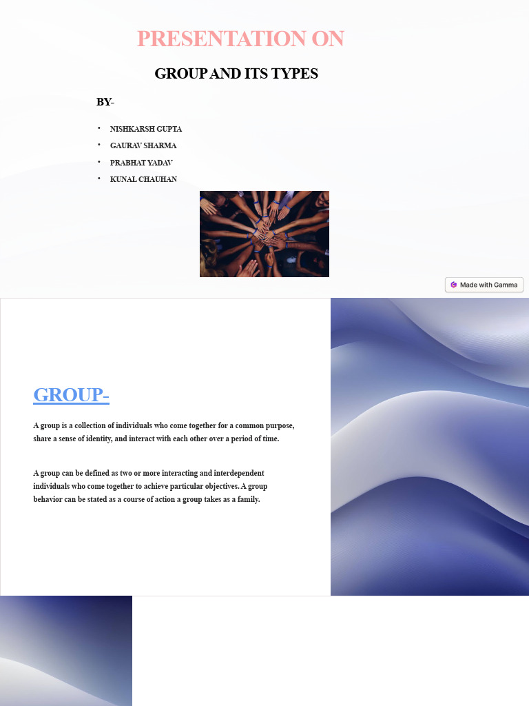 Group and Its Types and Stages of Formation and Group Behaviour | PDF ...