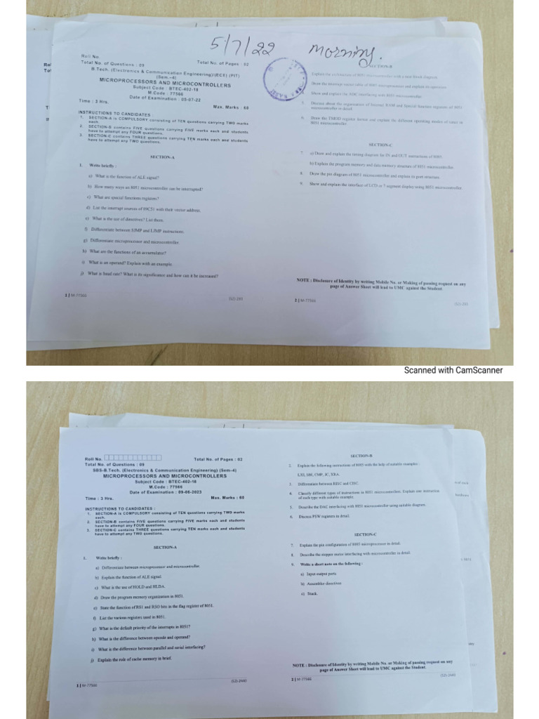 Privious Question Paper | PDF