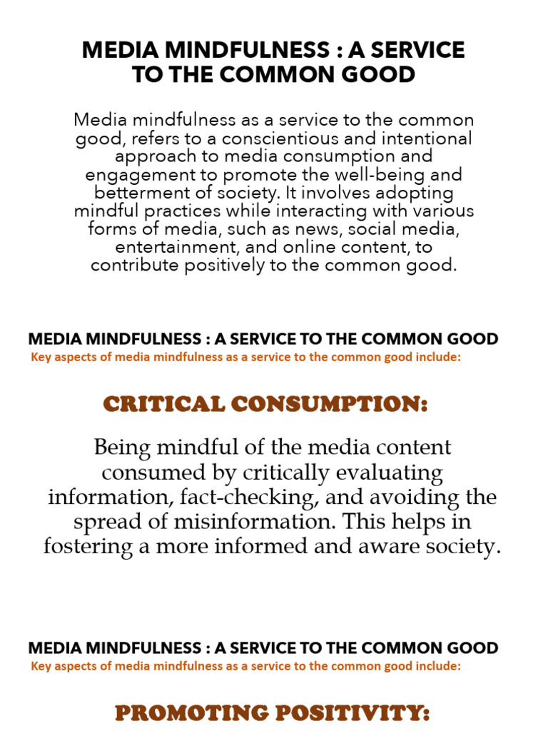 Media Mindfulness | PDF | Mindfulness | Social Media
