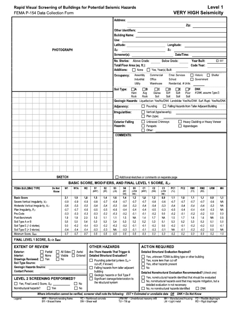 Rapid Visual Screening Form PH | PDF