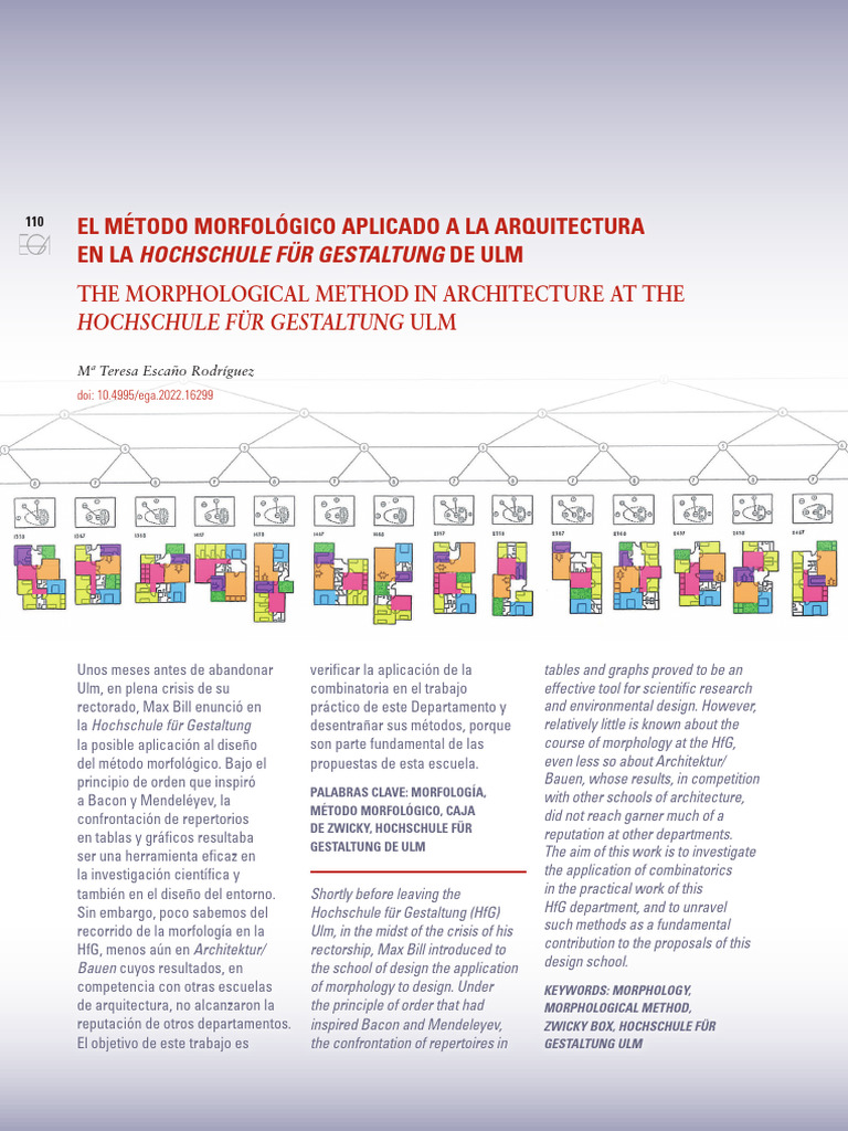 Escano - The Morphological Method in Architecture at The Hochschule Fur Gestaltung Ulm | PDF | Arte