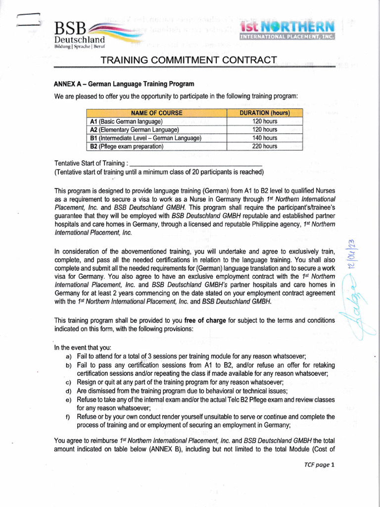 Sample Sign Cntract TCC - 20231206 - 0001 | PDF