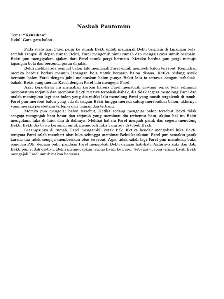 Naskah Pantomim | PDF