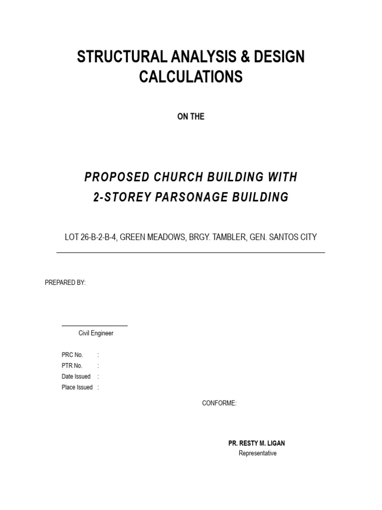 1 - Front Page & Design Criteria | Download Free PDF | Structural Load ...