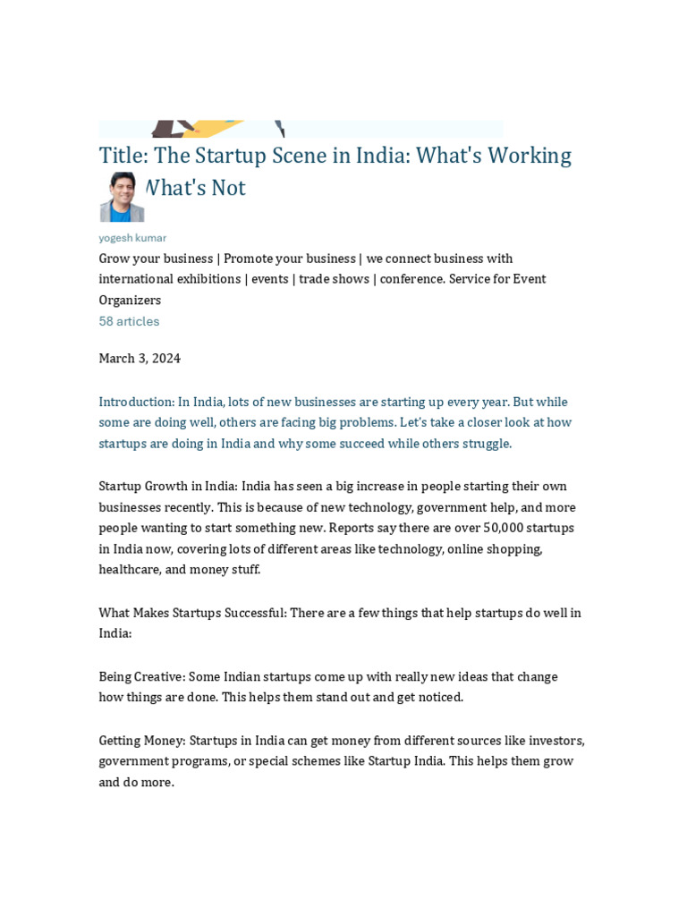 The Startup Scene | PDF | Startup Company | Small Business & Entrepreneurs