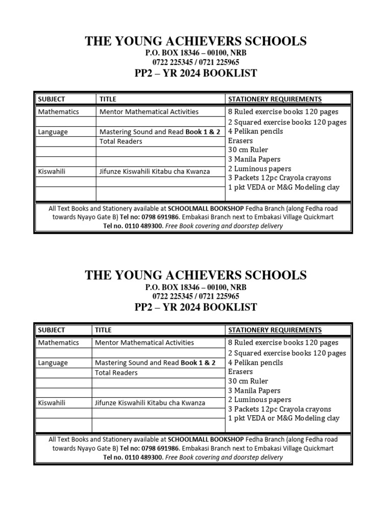 PP2 Booklist (Year 2024) - BM | PDF