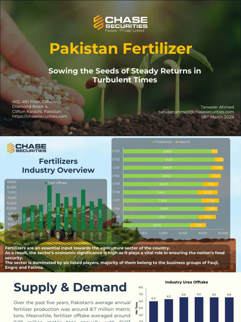 Pakistan Fertilizer Sector - Chase Securities | PDF | Dividend | Stocks
