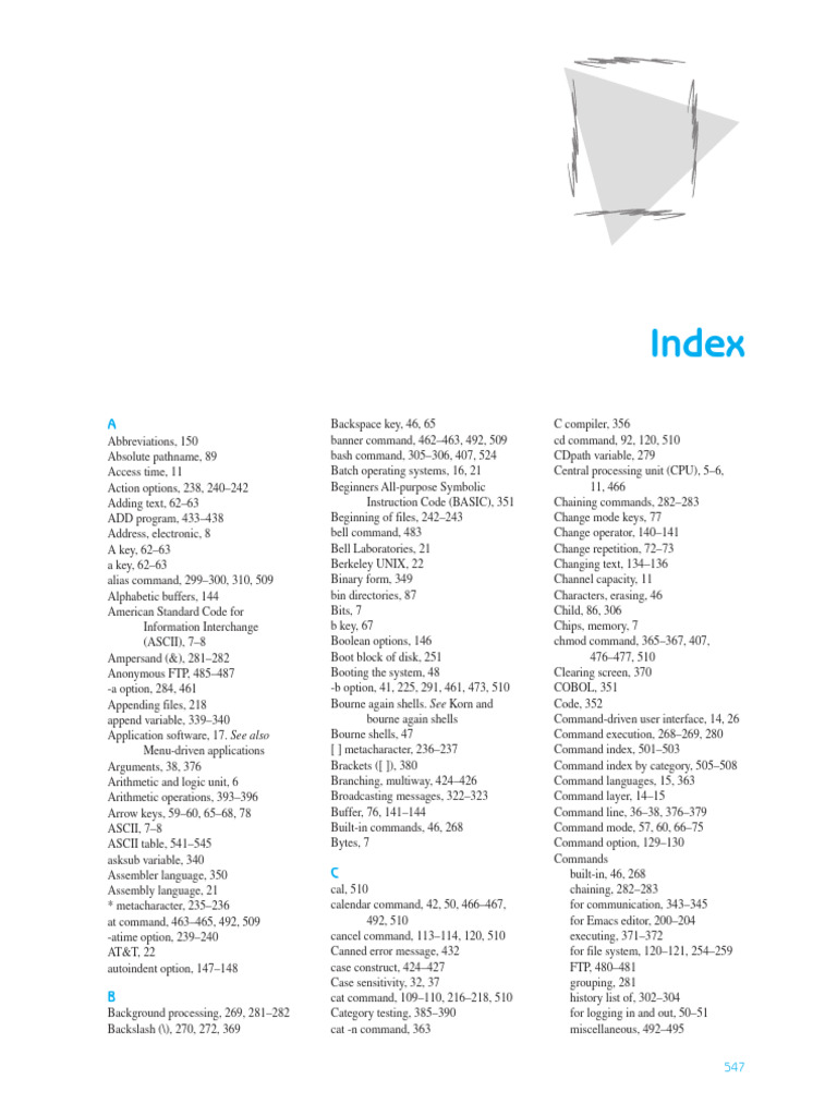 Index | PDF | Command Line Interface | Computer File