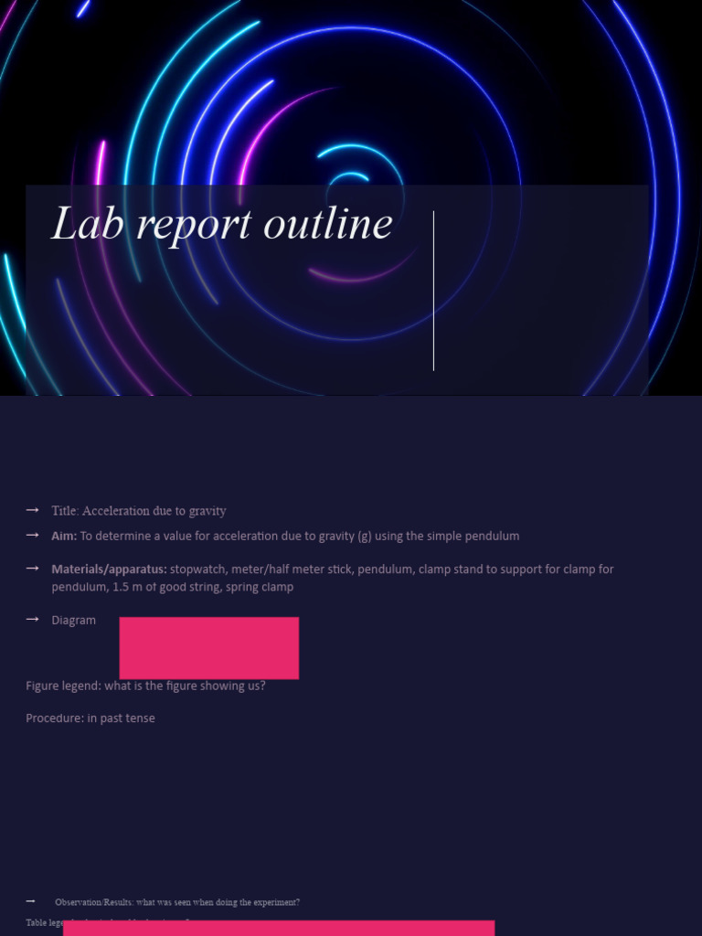 Lab Report Outline | PDF | Teaching Methods & Materials | Science ... Lab Report Outline | PDF | Teaching Methods & Materials | Science ...