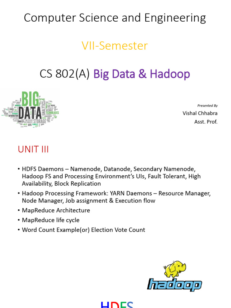 Bigdata and Hadoop - Unit III | Download Free PDF | Apache Hadoop | Map Reduce