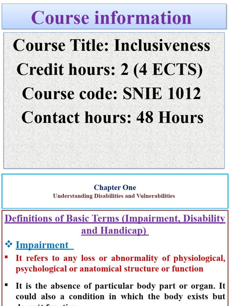Inclusiveness PPT @keleme - 2013 | PDF | Optimism | Disability