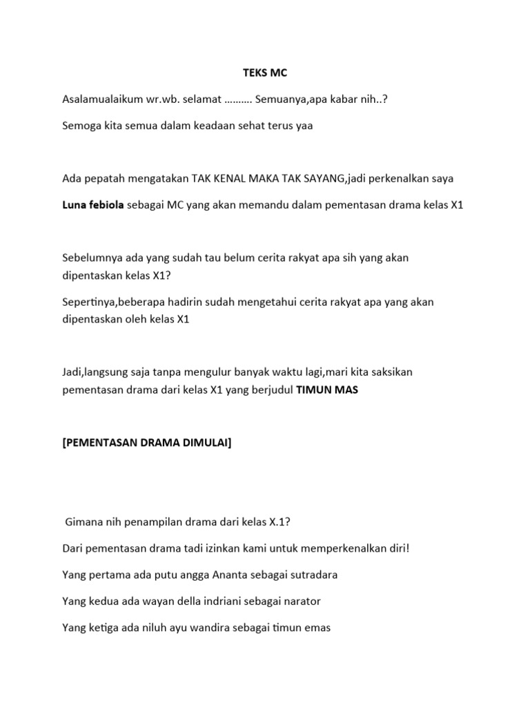 Teks MC | PDF