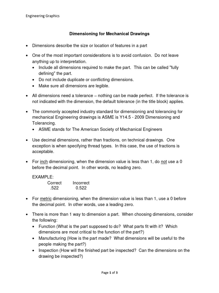 Dimensioning Guidelines | PDF | Engineering Tolerance