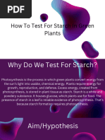 Student Practical Worksheet - Tetsing For Starch | PDF