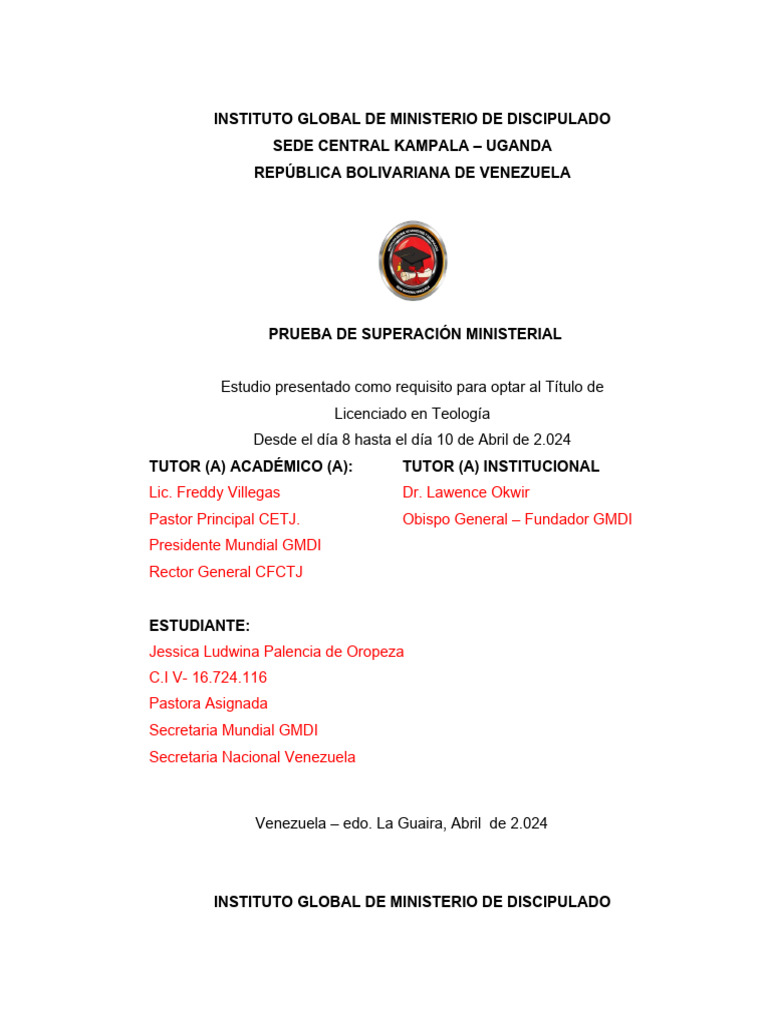 Examen de Lic. Pastora Jessica | Descargar gratis PDF | Jesús | Biblia