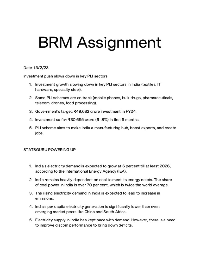 BRM Assignment | Download Free PDF | Recession | Unemployment