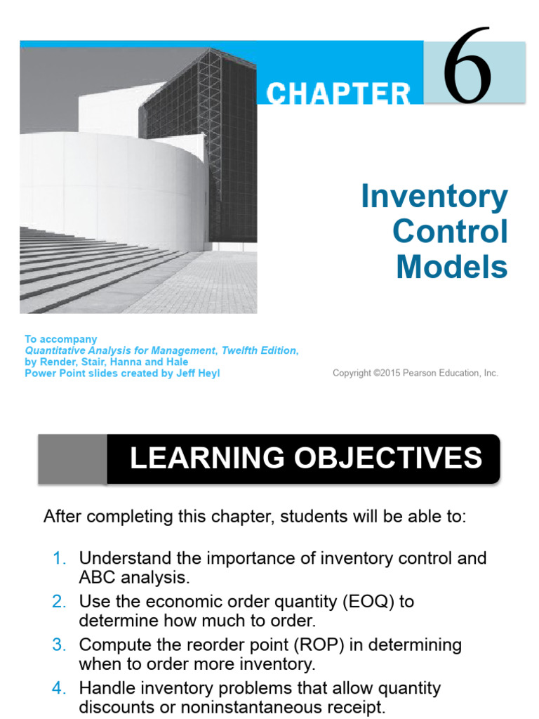 QAM Chapter06 Inventory Control Models | PDF | Inventory | Economies