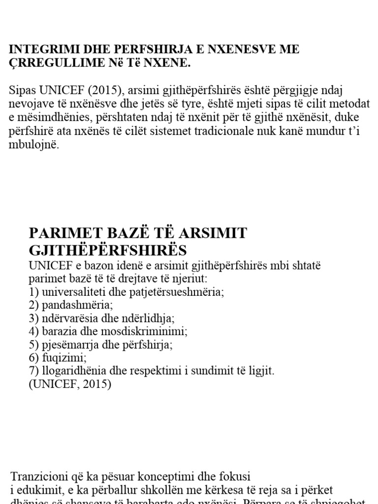 L 12-13 Integrimi Dhe Perfshirja e Nxenesve Me Ã - Rregullime Ne Te Nxene | PDF