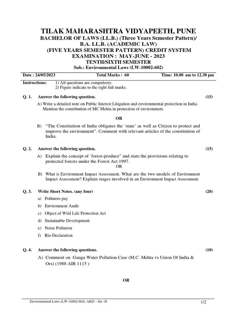 LW-10002-602 Environmental Laws | PDF | Environmental Law | Economy And The Environment