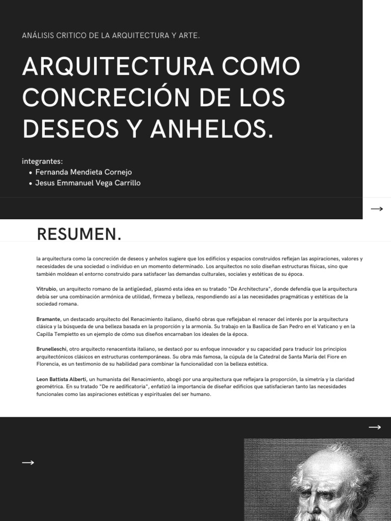Arquitectura: Concreción de Deseos Humanos | PDF | Renacimiento | Italia