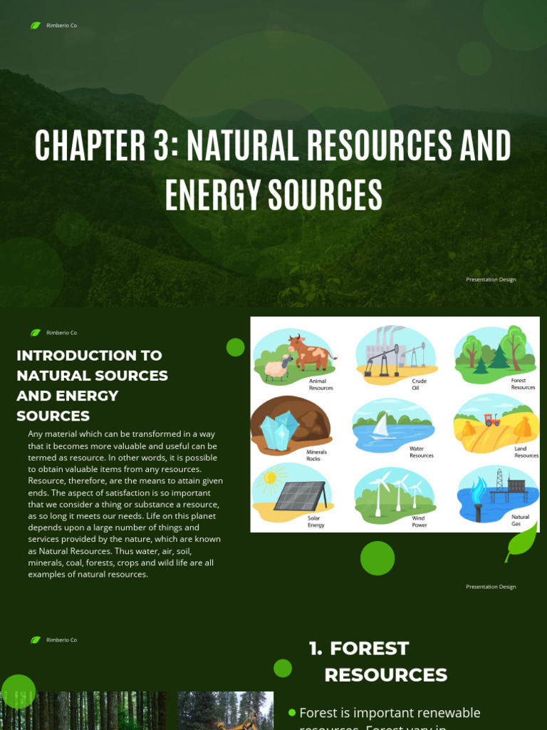Chapter: Natural Resources and Energy Sources | PDF | Energy ...