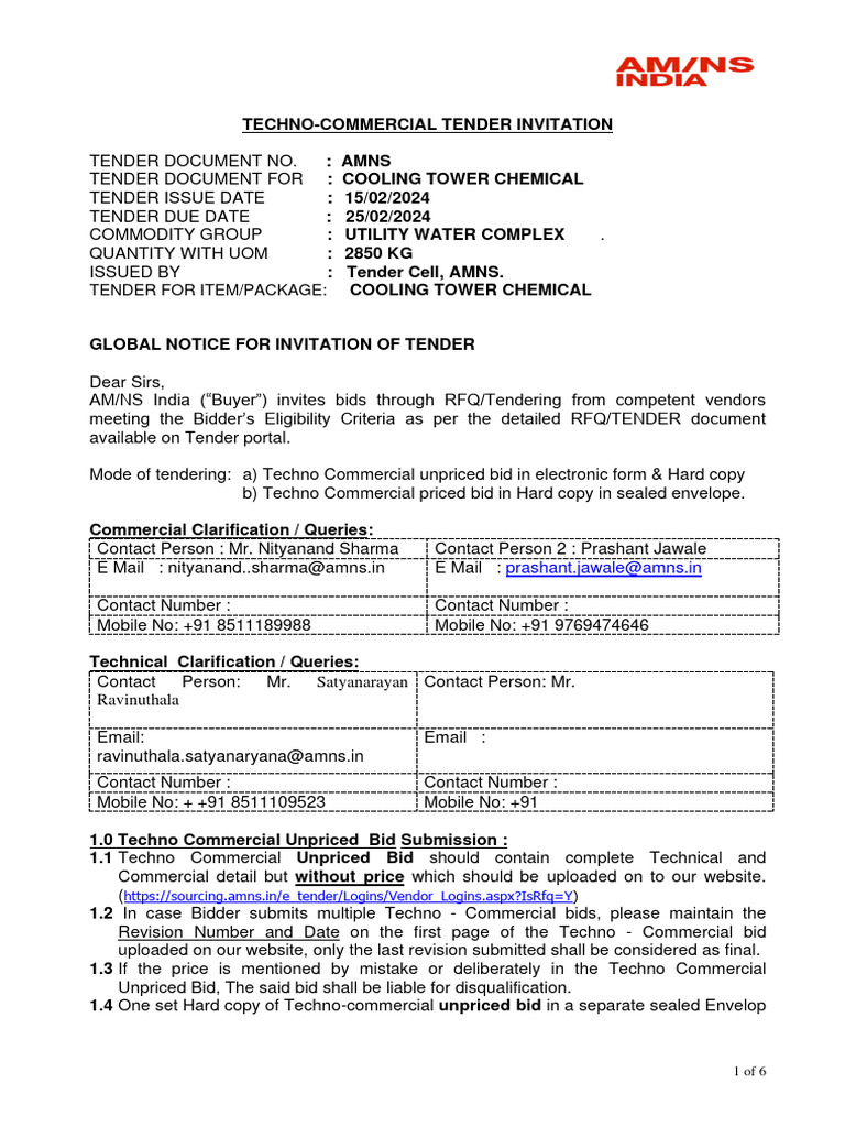 E - Applications - Sourcing - E - Tender - DOC - Annexure I.. | PDF | Request For Proposal ...