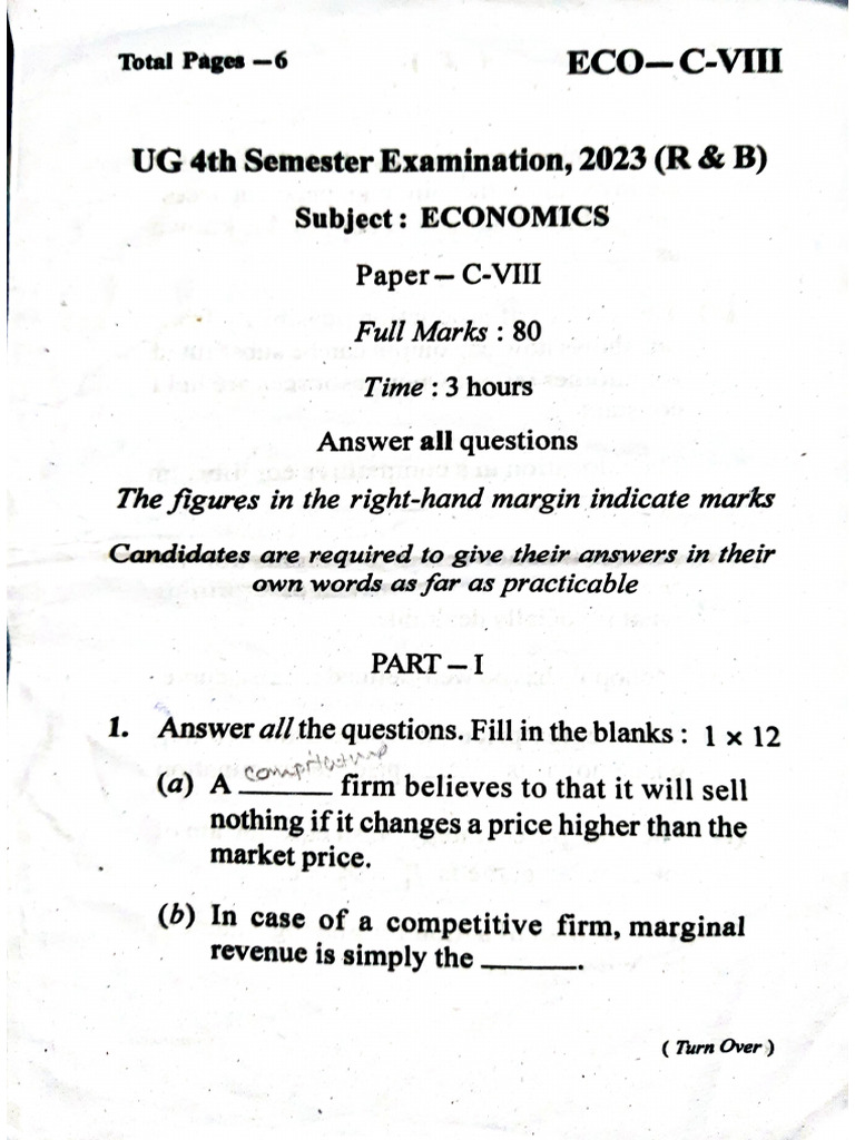 4th SRM Hons Pyq | PDF