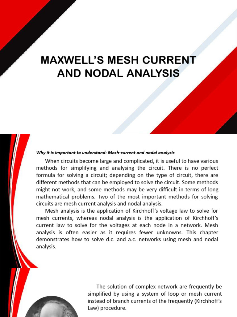 Module6 - Maxwell Mesh Current and Nodal Analysis | PDF | Electrical ... Module6 - Maxwell Mesh Current and Nodal Analysis | PDF | Electrical ...