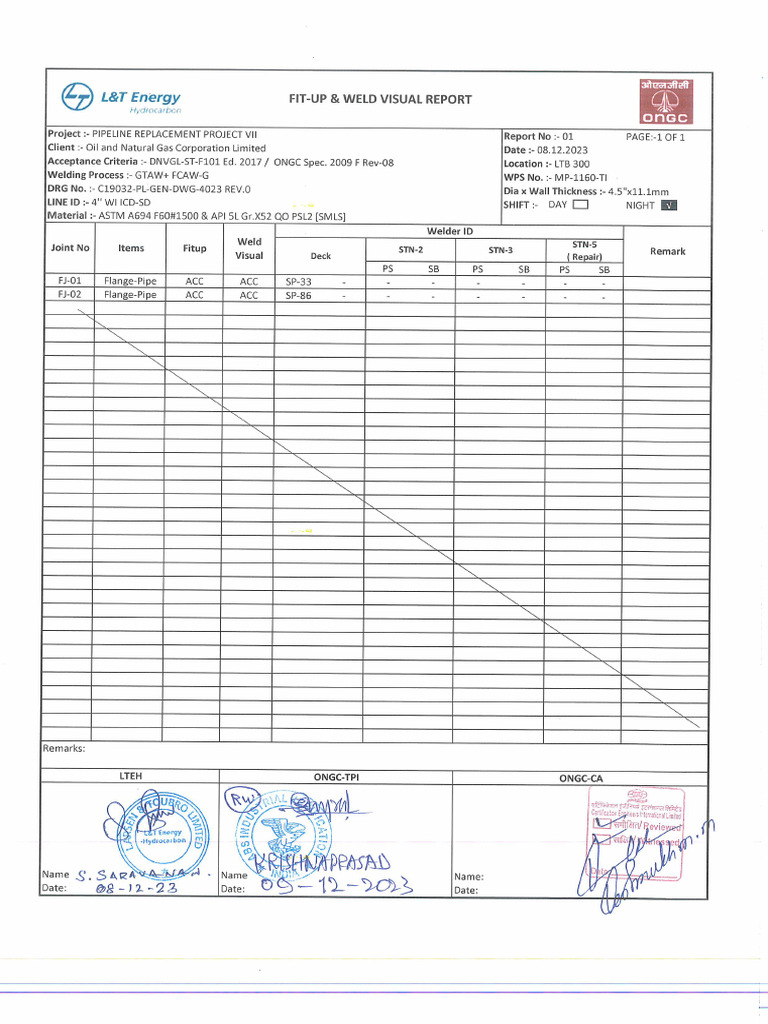Fit-Up & Weld Visual | PDF