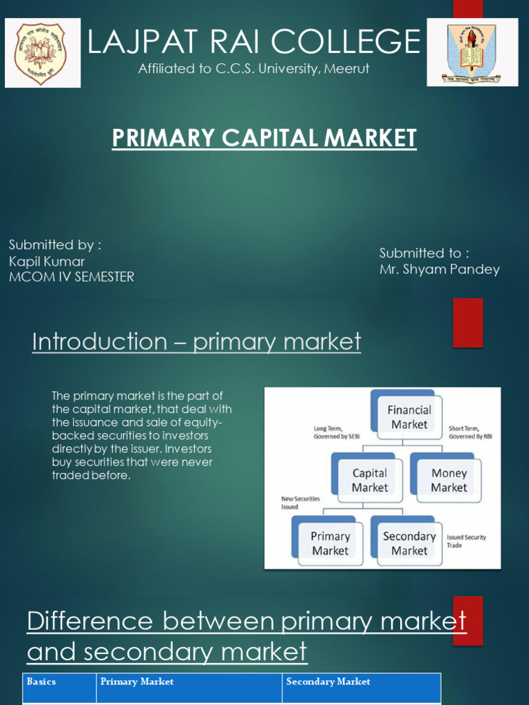 Primary Market | PDF | Stocks | Derivative (Finance)