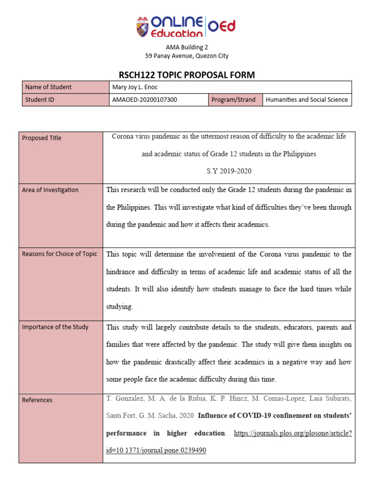 Third Research Topic Proposal | PDF