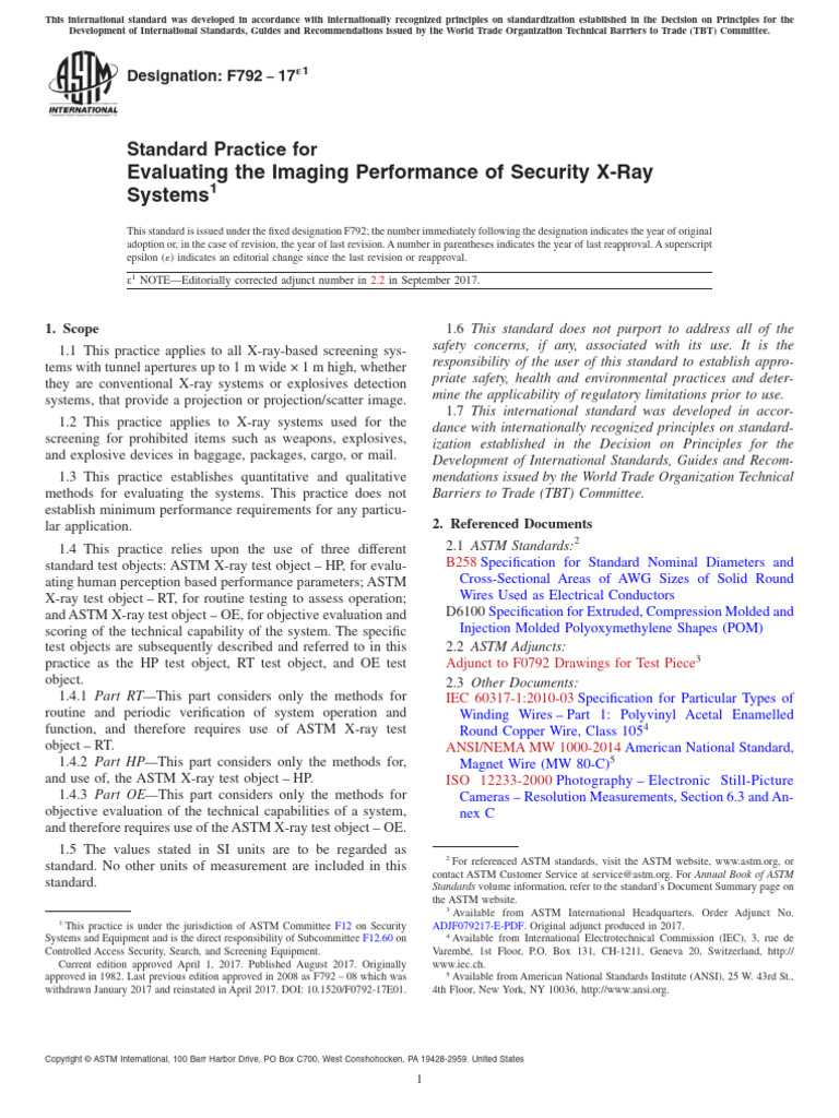 ASTM F792-17e1-en | PDF | Optical Resolution | X Ray