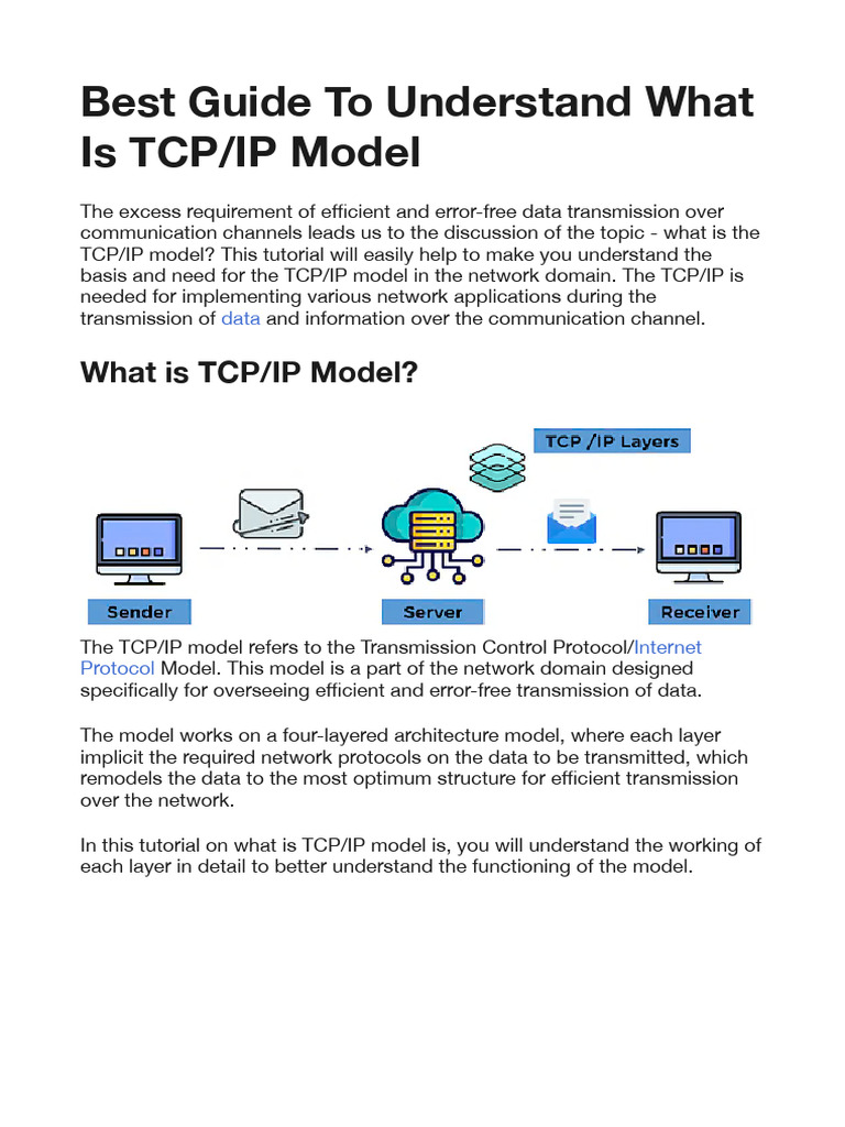 TCP:IP Reference Model | PDF | Internet Protocol Suite | Osi Model TCP:IP Reference Model | PDF | Internet Protocol Suite | Osi Model