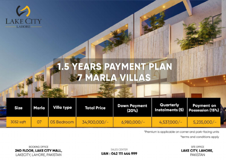 1.5 Years Payment Plan For 7 Marla | PDF